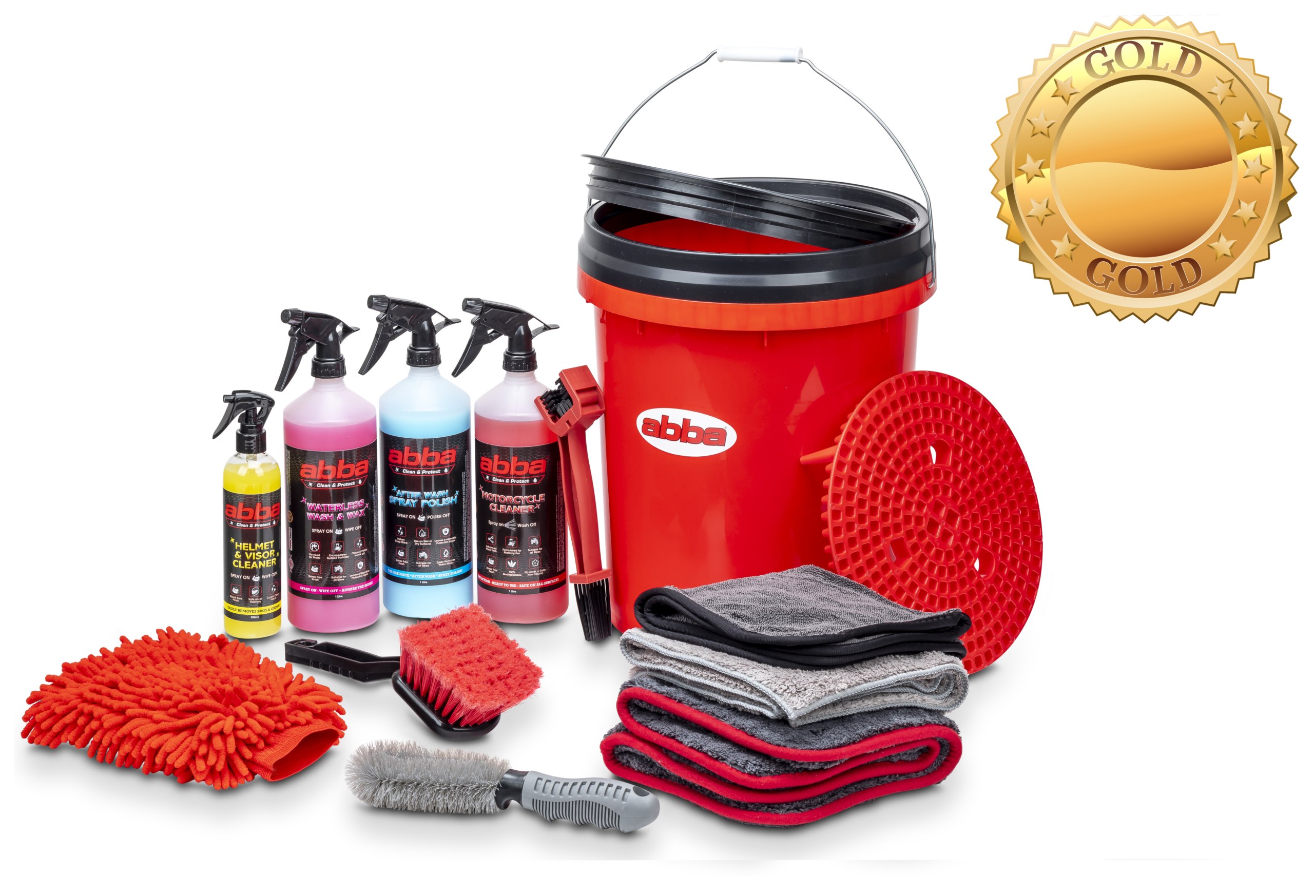 Gold Cleaning Kit - abba Motorcycle Equipment